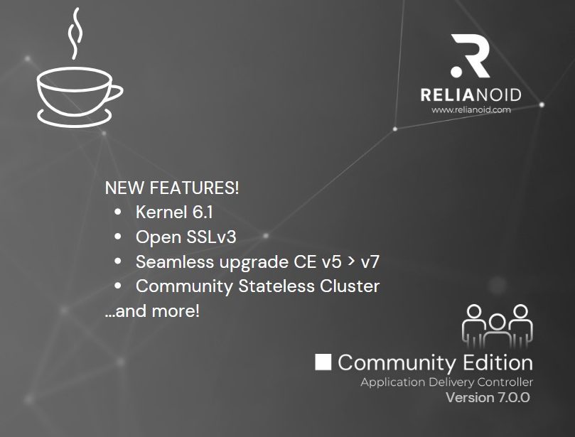 New release RELIANOID ADC LOAD BALANCER Community Edition v7